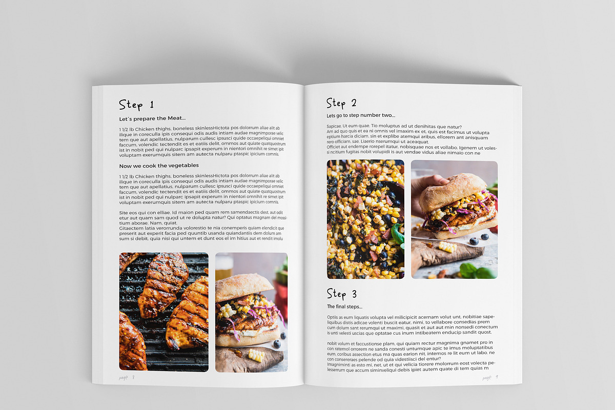 Sandwich CookBook Magazine 62 pages, a Magazine Template by DeLaGranSiete