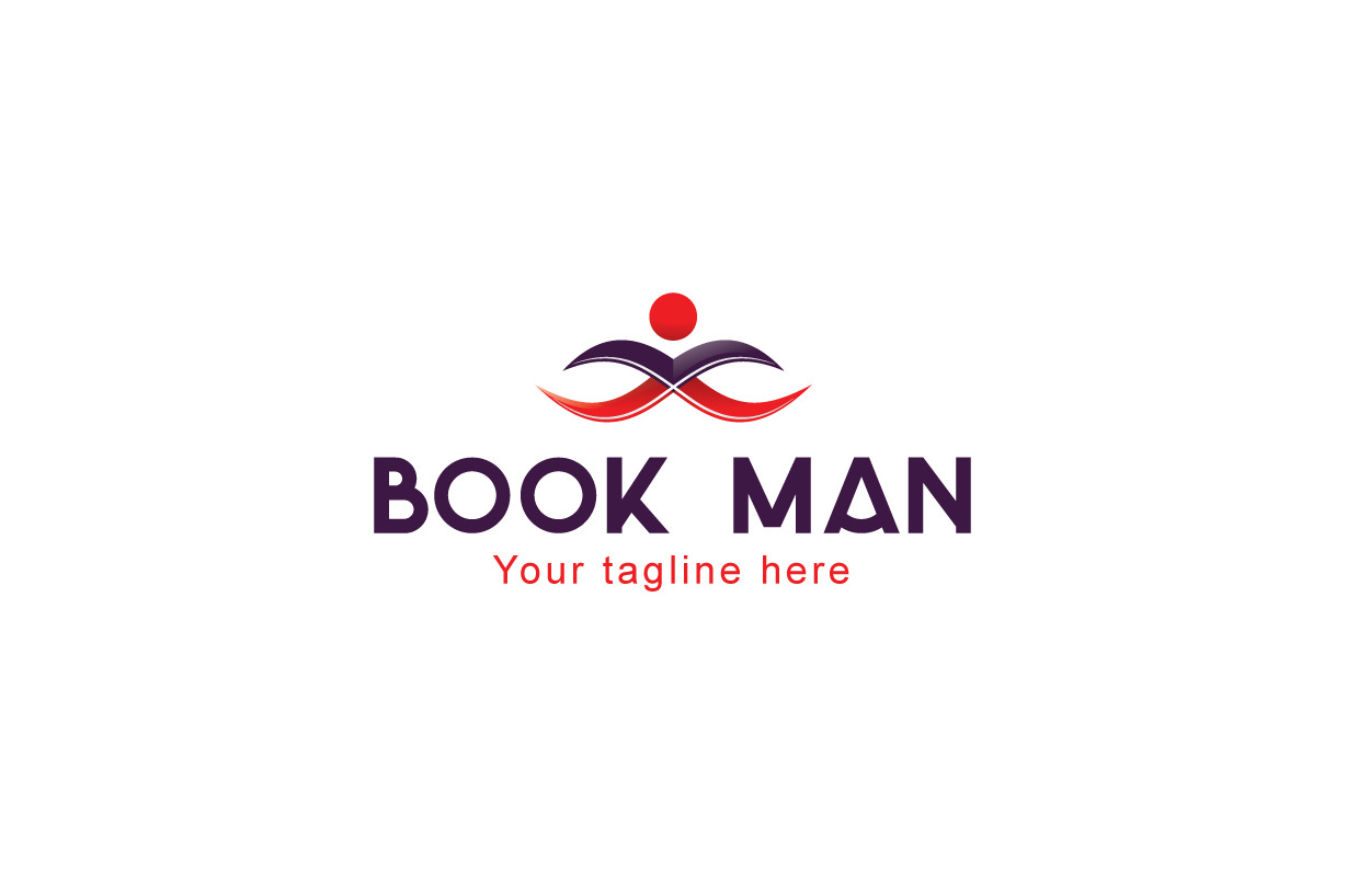 Book Man-Creative Iconic Human, a Branding & Logo Template by VecRas ...
