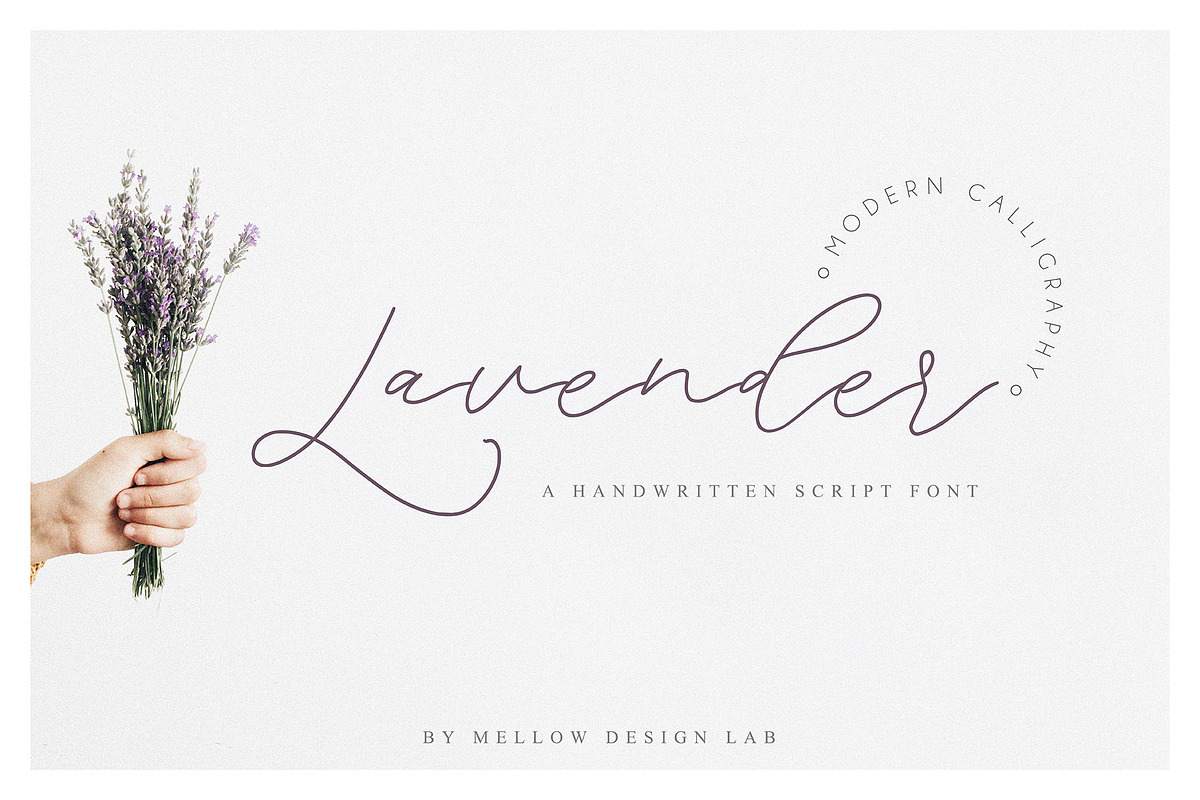 Lavender Script, a Script Font by Creamy Script
