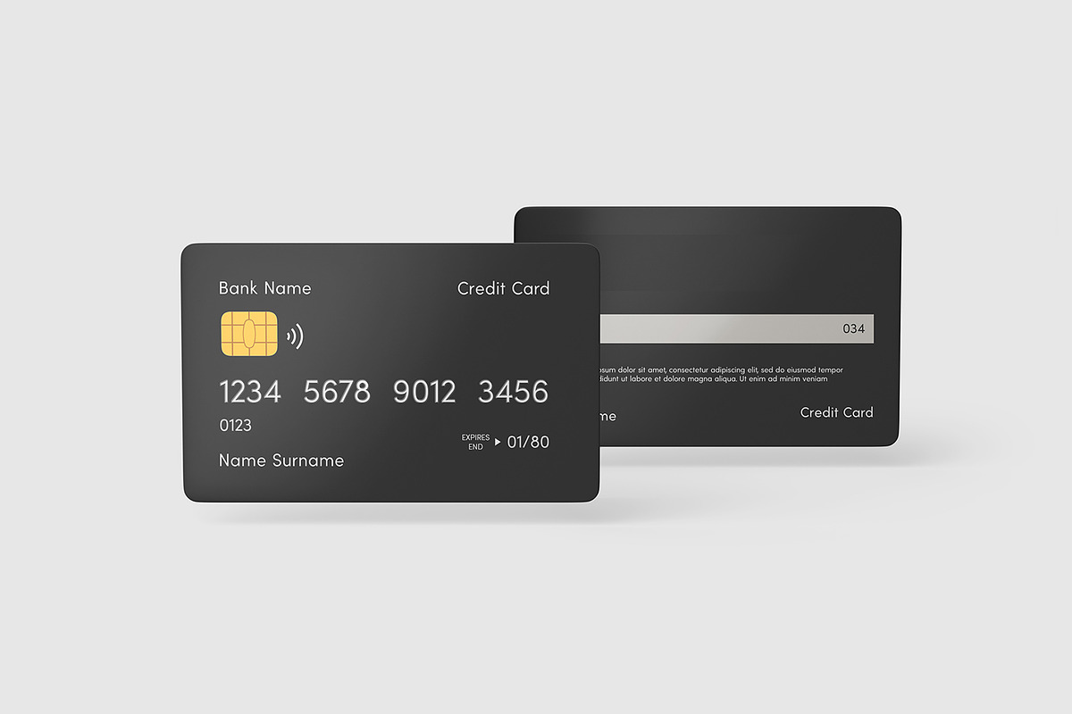 Credit Card Mockup Set