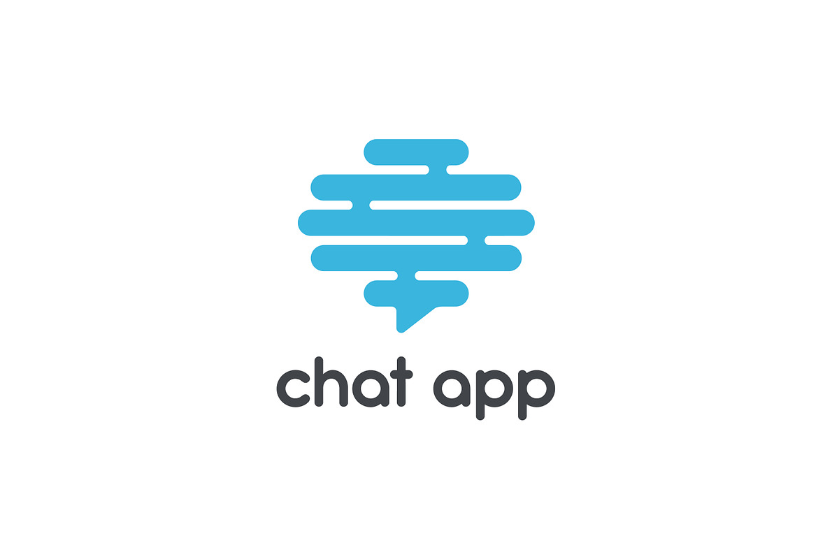 Chat App Logo, a Branding & Logo Template by IKarGraphics