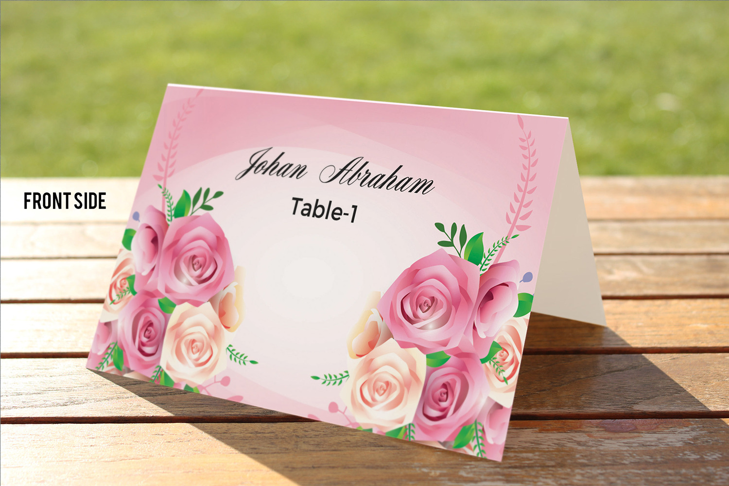 Wedding Place Card Template, a Stationery Template by retrographix
