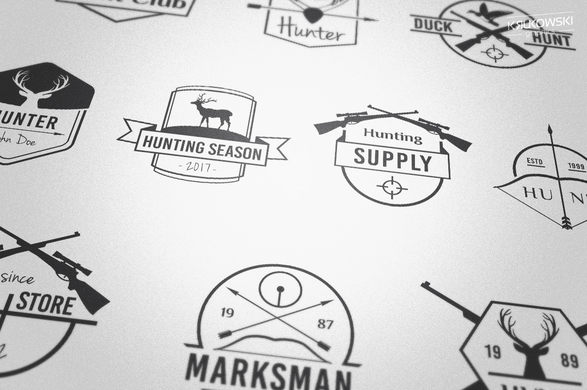 Hunting Vectors Badges Logos, a Branding & Logo Template by Krukowski ...