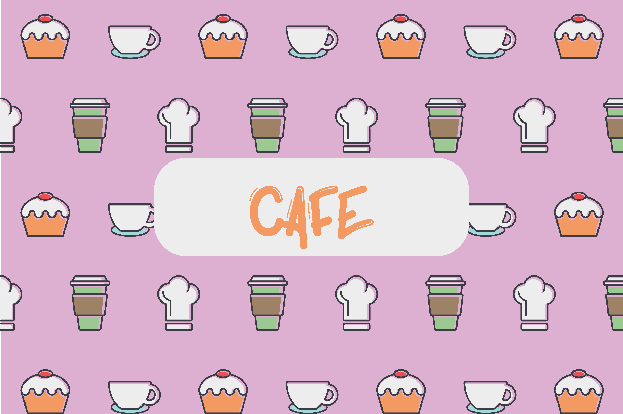 Cafe icon pattern., a Pattern Graphic by MikeHill | Creative Market