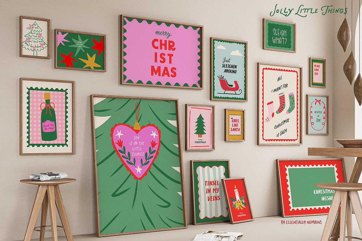Whimsical Quirky Christmas Poster