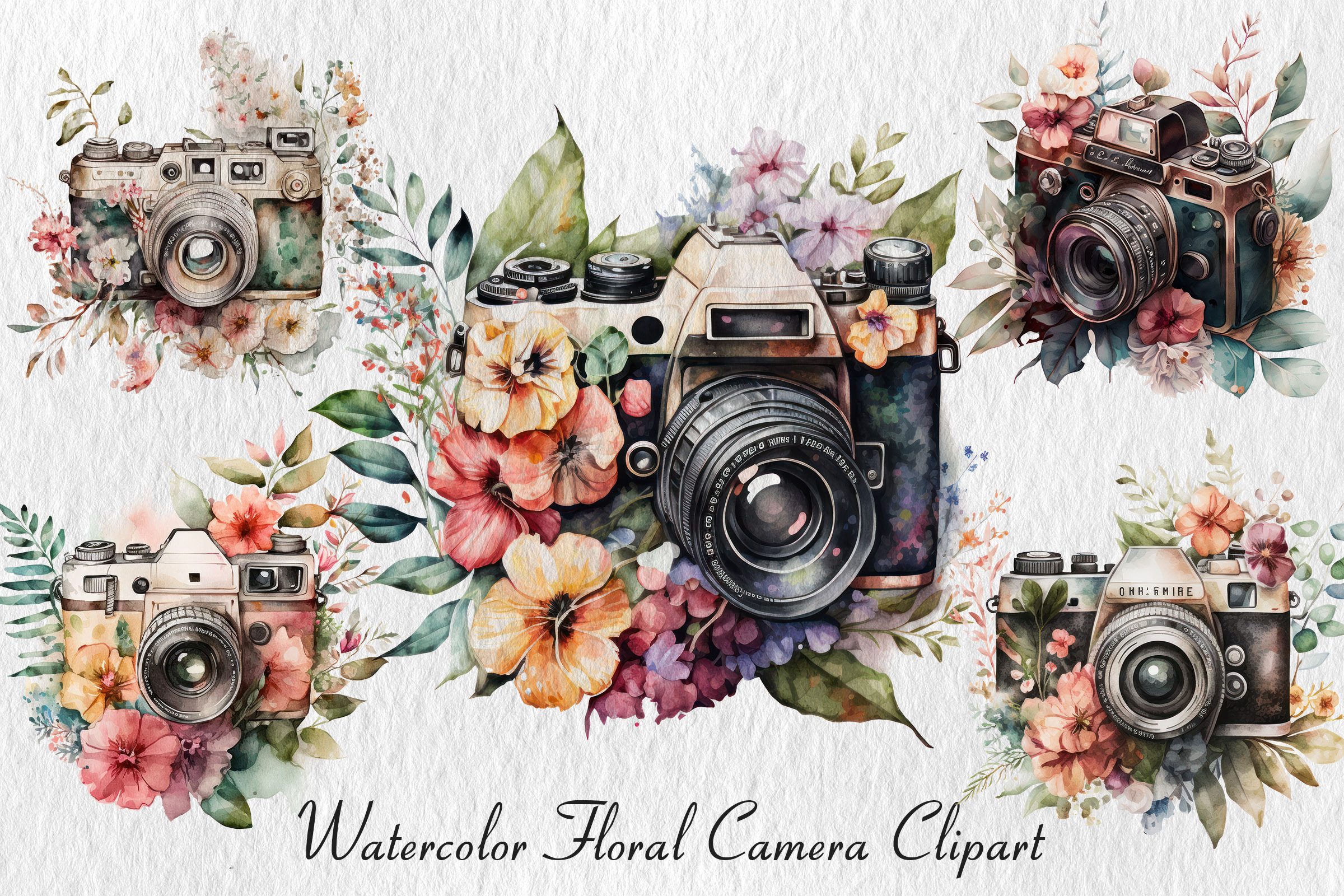 Watercolor camera clipart, a Graphic by Norse Studio
