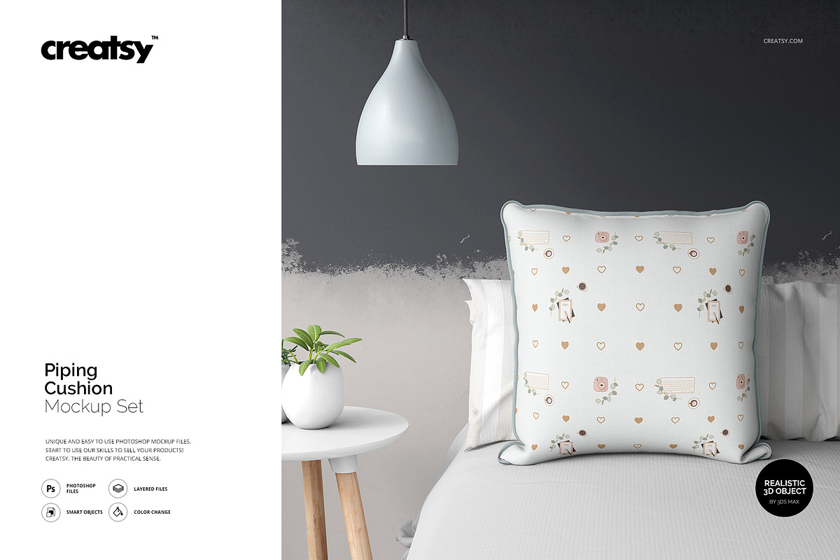 Piping Cushion Mockup Set, a Product Mockup by creatsy5