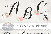 VECTOR Flower alphabet clipart | Decorative Illustrations ~ Creative Market