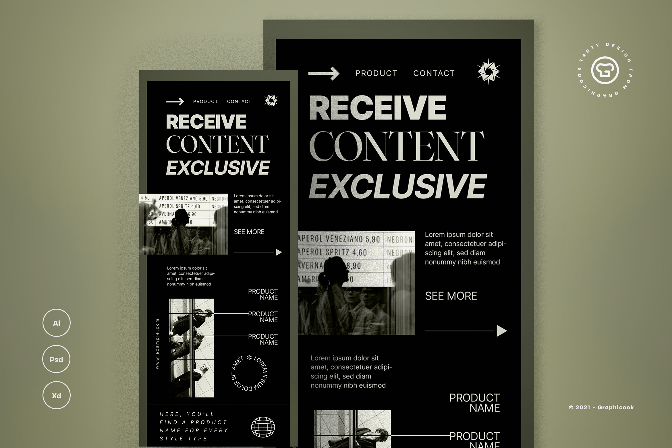Monochrome Email Newsletter, an Email Template by graphicook