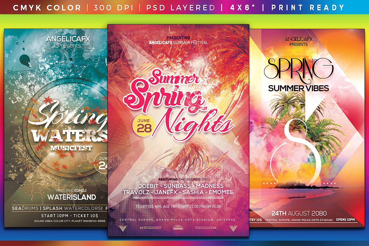 Colorful Flyers Bundle Vol. 13, a Flyer Template by angelicafx