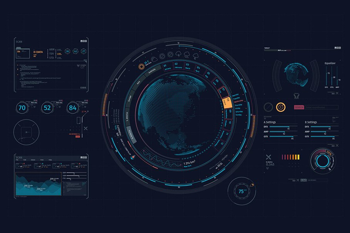 HUD BUNDLE - interface elements, a Technology Illustration by TITO
