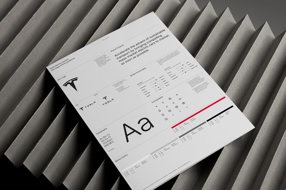 One-page brand guidelines template, a Presentation Template by Calin's ...