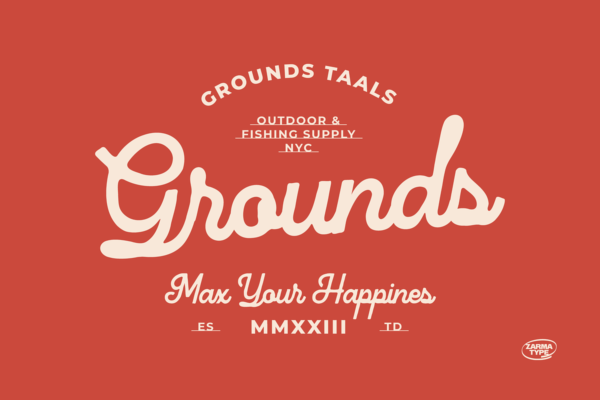 Rough script font Laqula