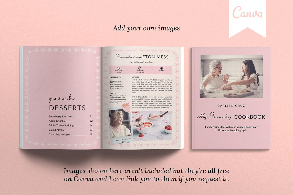 Family Cookbook Canva Template