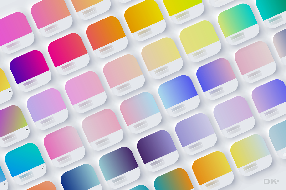 Gradient Color Palette, 210 Swatches, a Palette Add-On by Designer's Kit Co