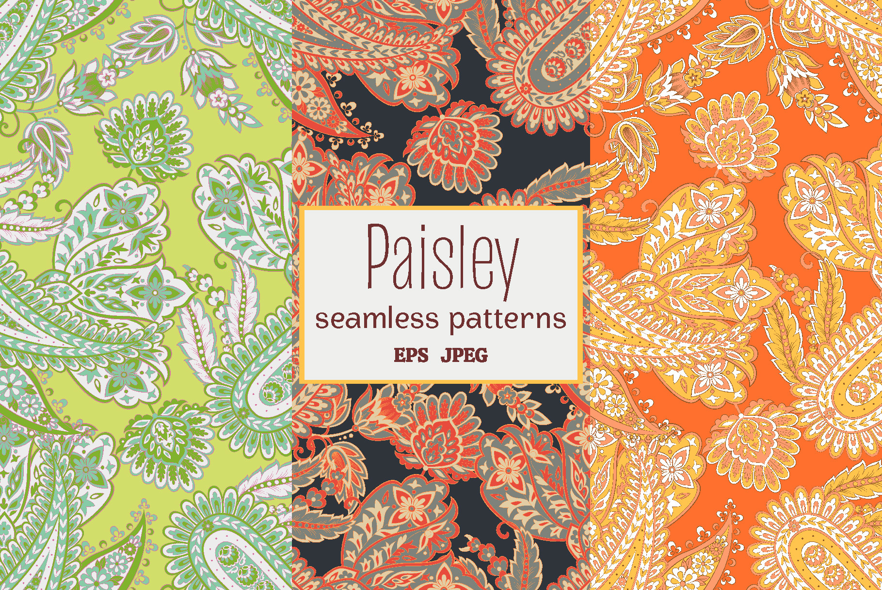 Paisley floral fabric pattern