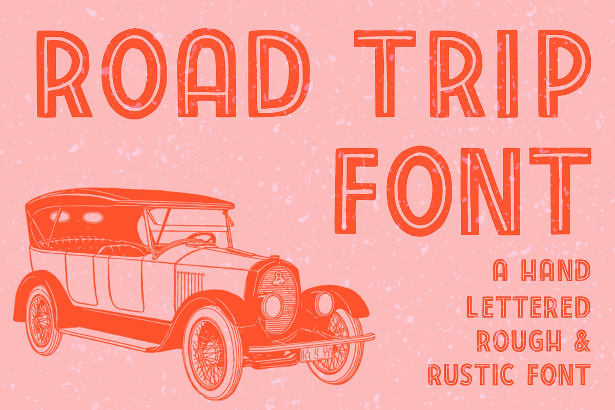 Road Trip Hand Lettered Font