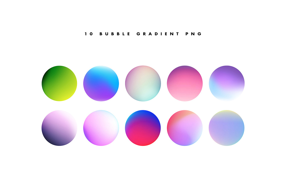 10 Bubble Gradient Background, a Decorative Illustration by freeject.net