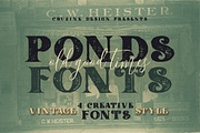 Ponds Typeface, a Serif Font by Cruzine