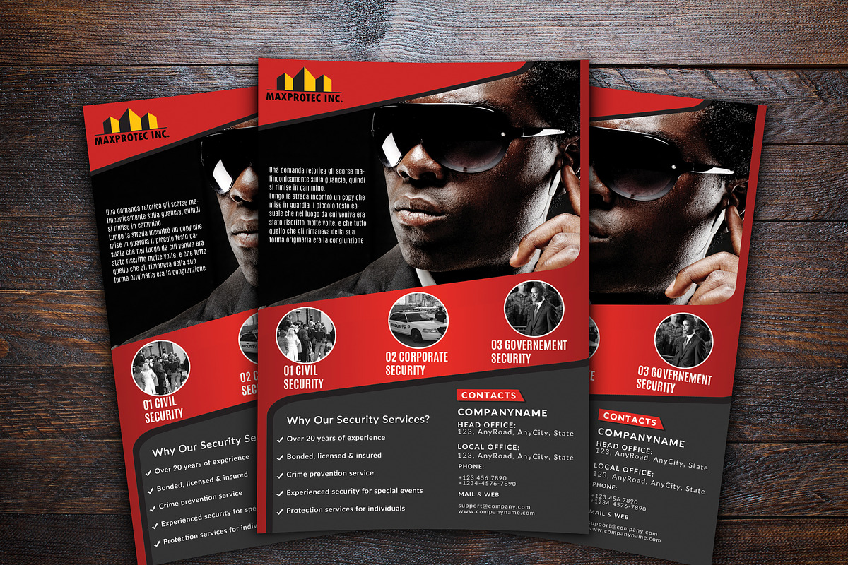 Security Company Flyer, a Flyer Template by Design Addict