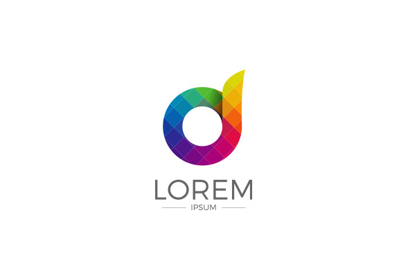 D Letter Logo Icon Mosaic template, a Branding & Logo Template by Woo ...
