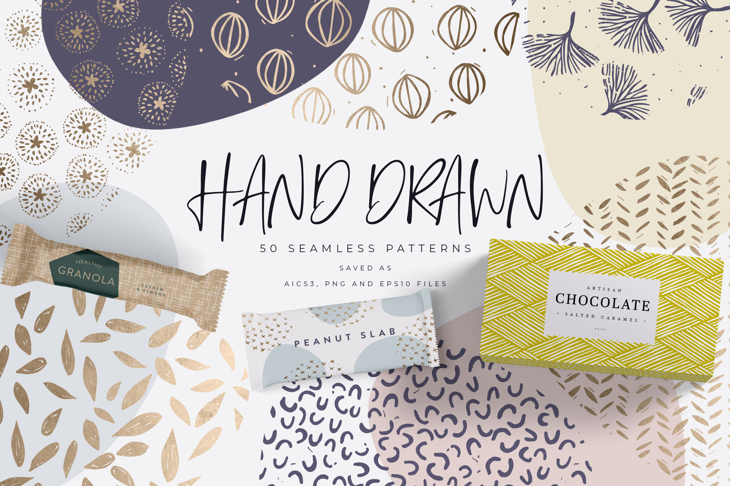 Hand Drawn Seamless Patterns 1, a Pattern Graphic by 7th Avenue Designs