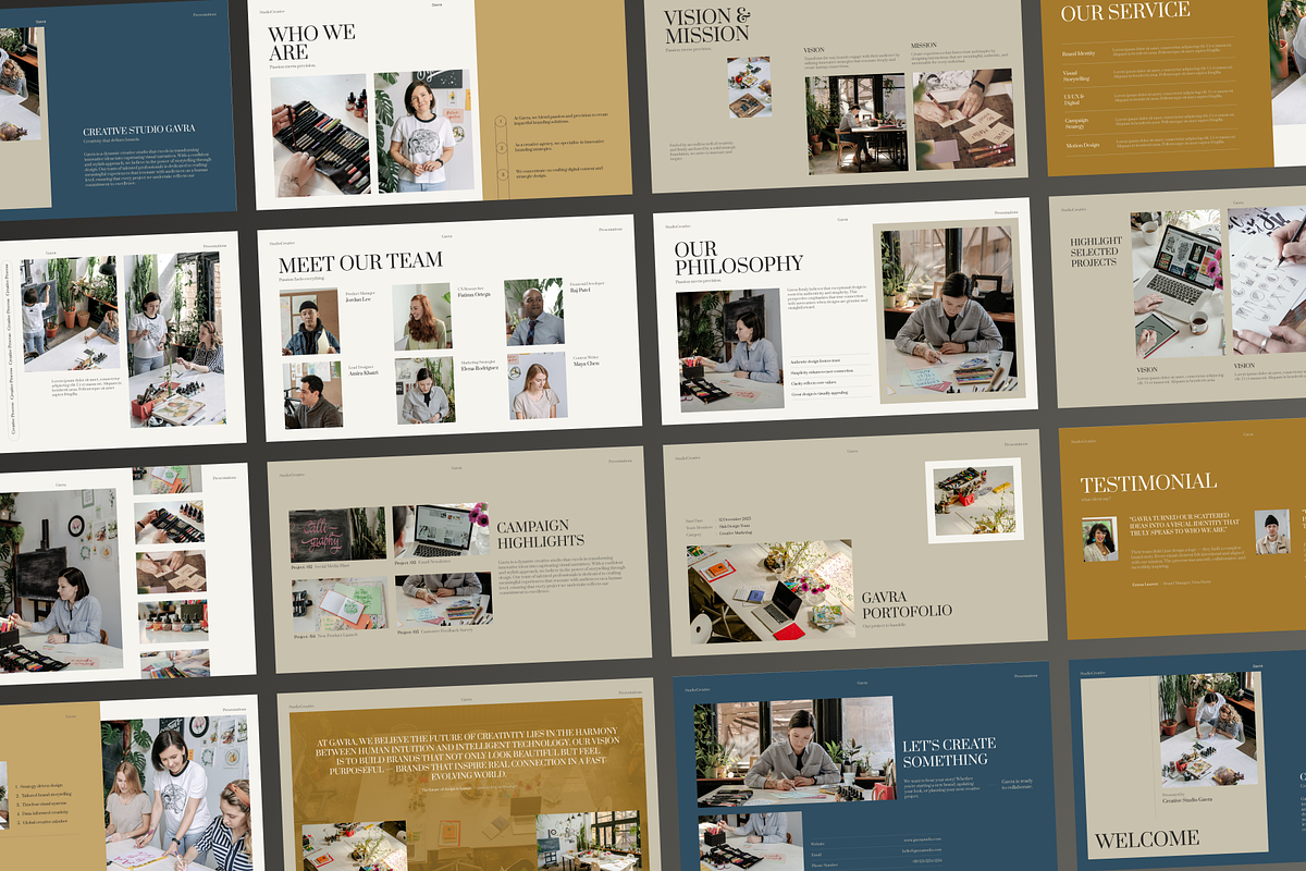 Gavra - Creative Agency PowerPoint, a Presentation Template by SLAB! Design