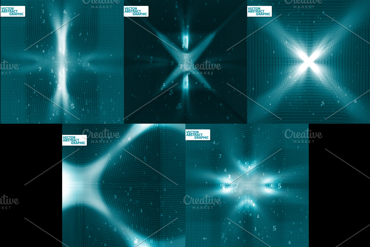 Set of digital code background, a Texture Graphic by majcot