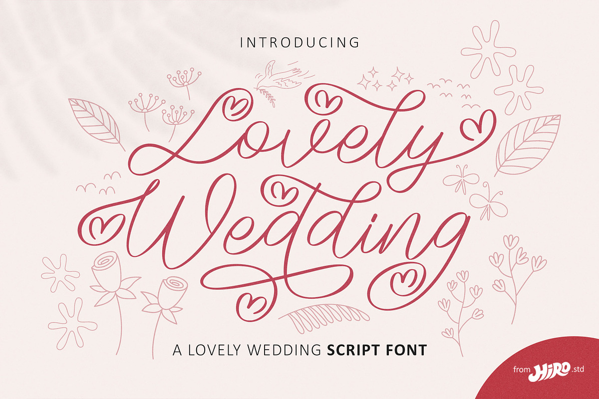 Lovely Wedding - Wedding Script Font, a Script Font by HIRO.std