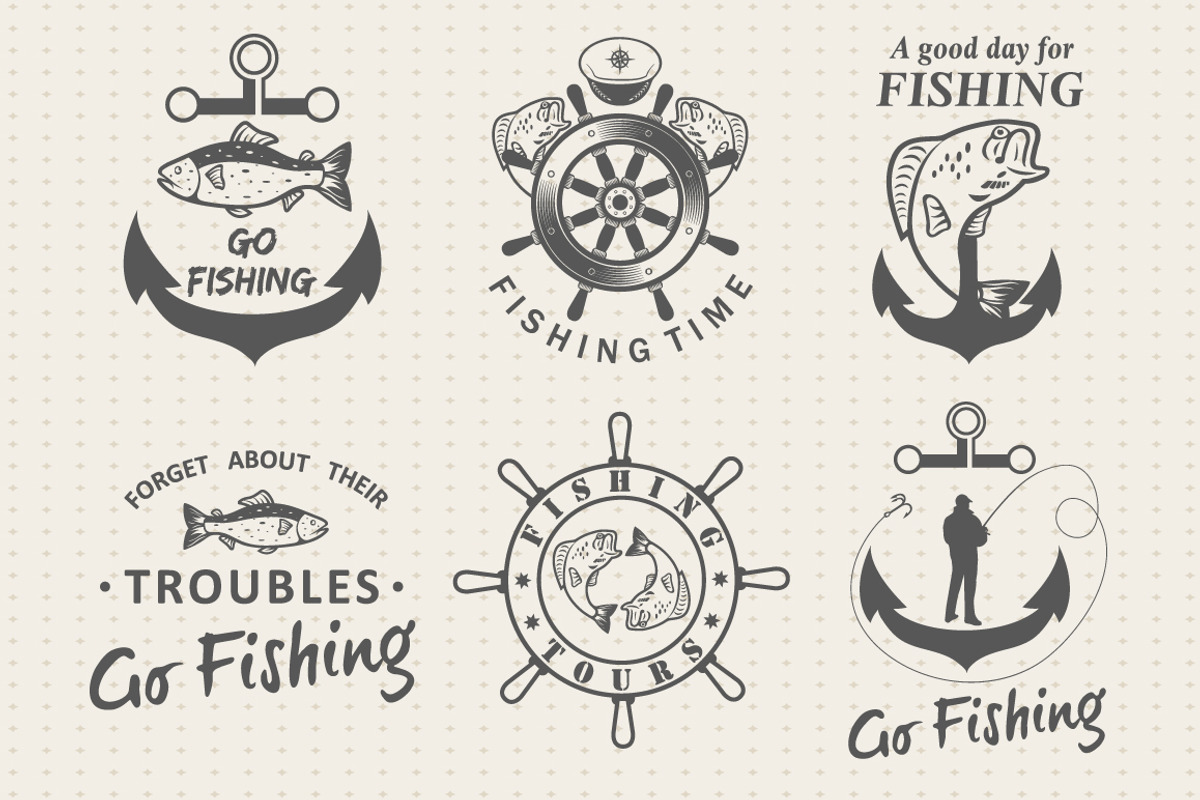 Fishing labels, a Background Graphic by Tomass2015