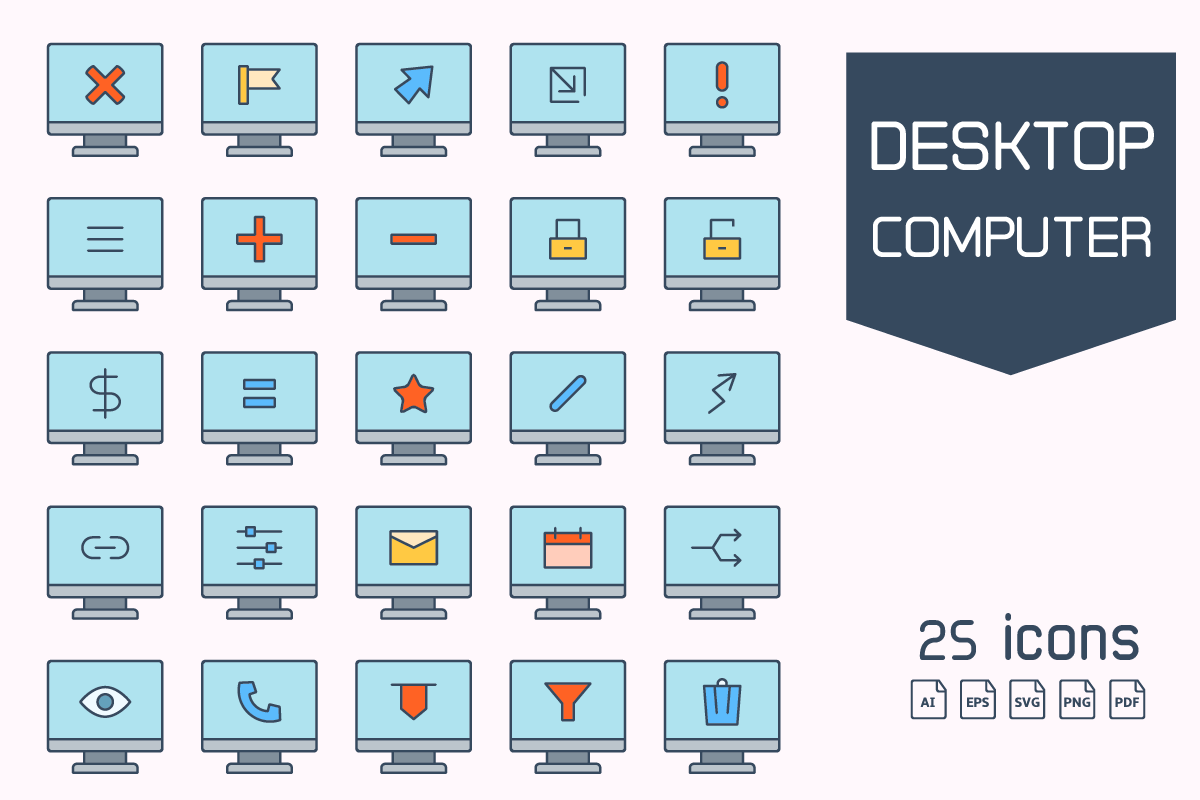 Desktop Computer User Interface Icon, an Icon by Designfour