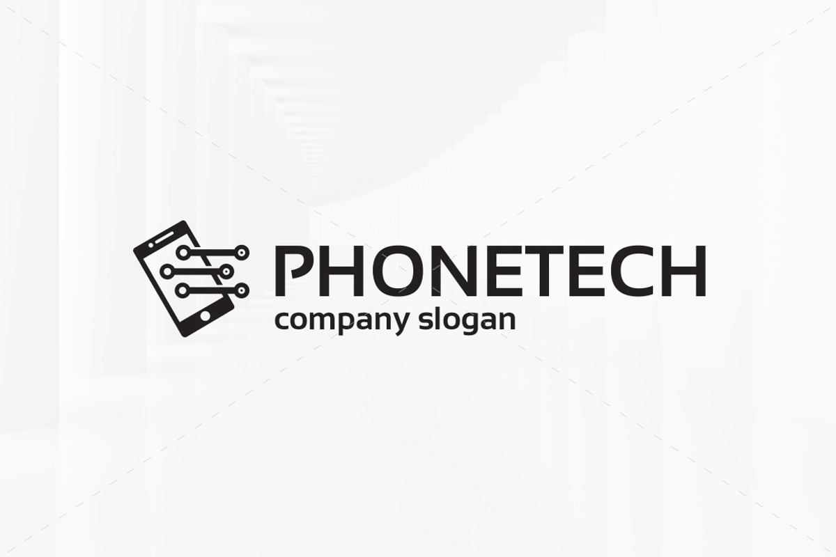Phone Tech Logo Template, a Branding & Logo Template by LOGOMAGINE