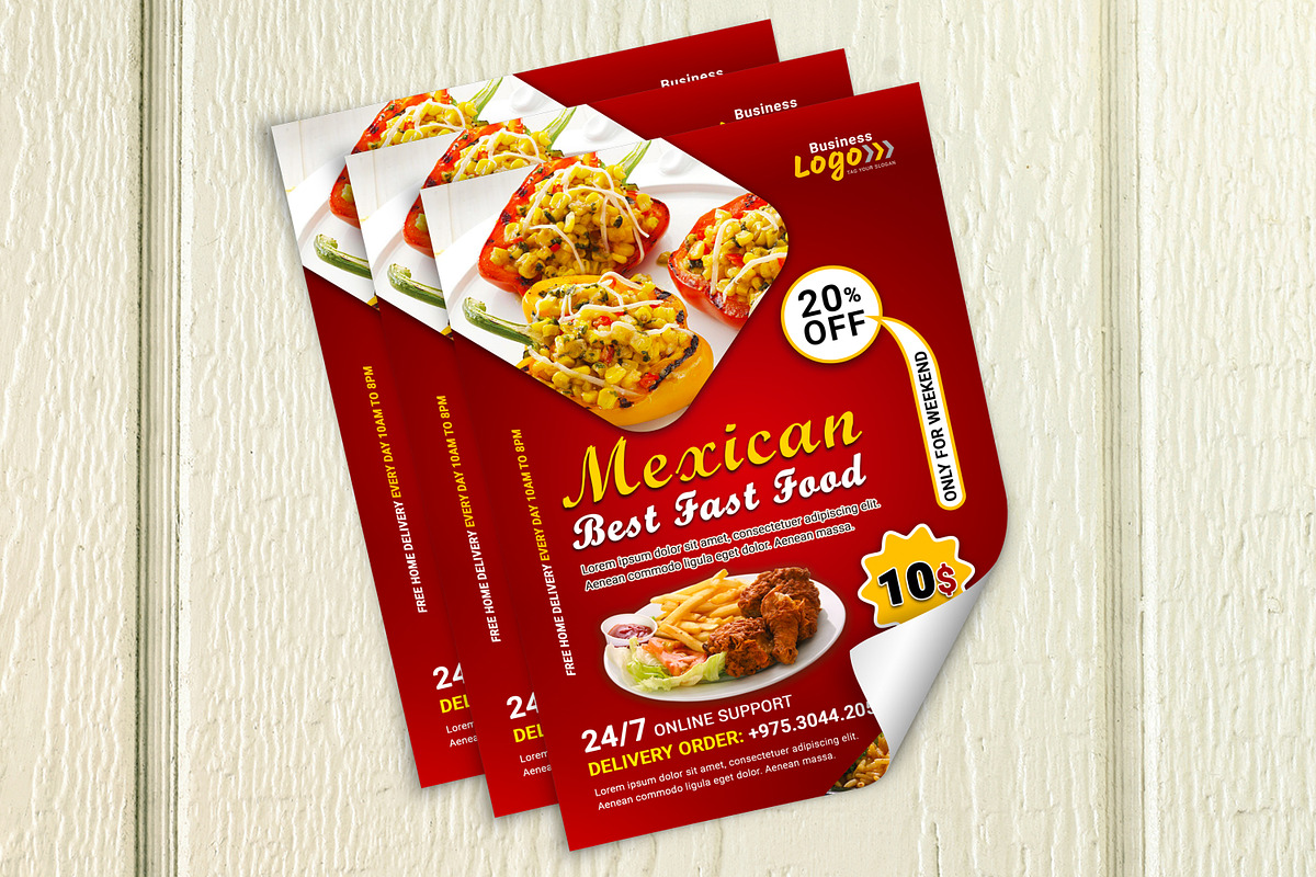 Food Flyer, a Flyer Template by graphicsunday