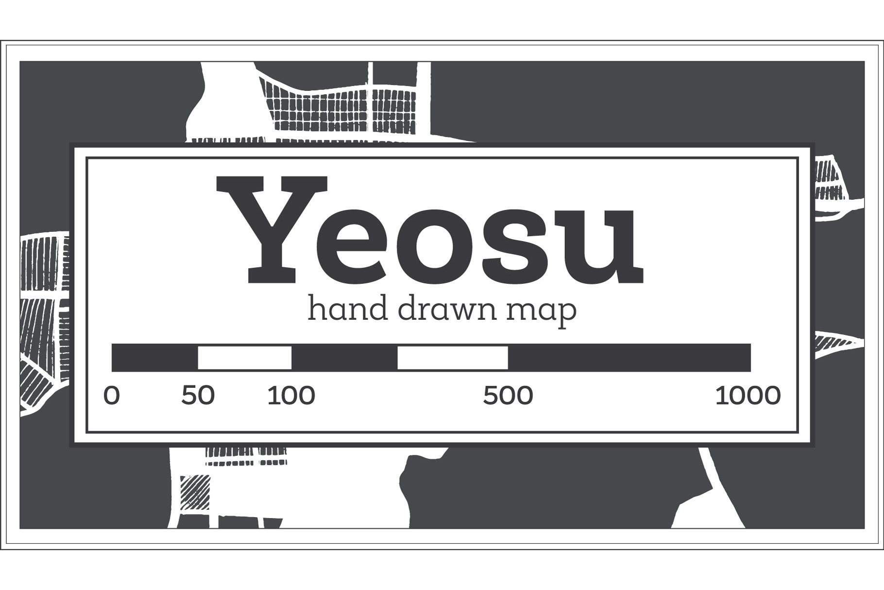 Yeosu South Korea City Map in Retro, a Transportation Illustration by ...