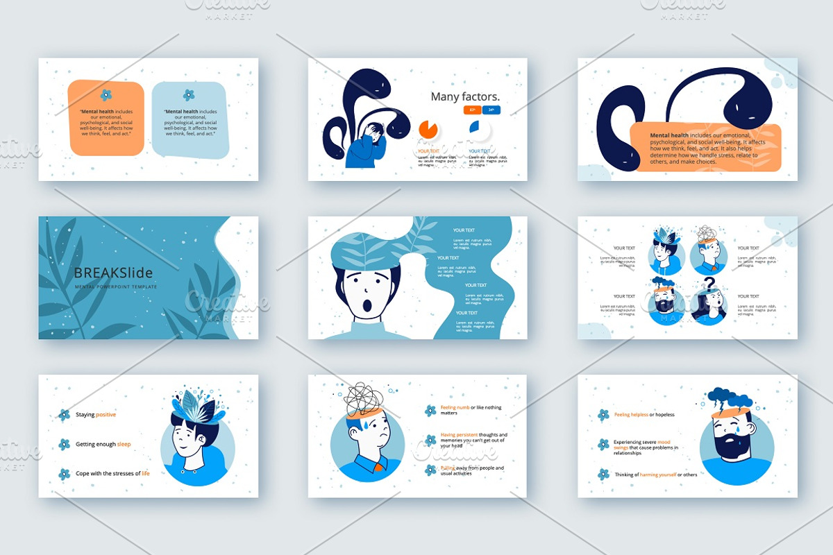 Health Powerpoint Illustration, a Presentation Template by alexdndz