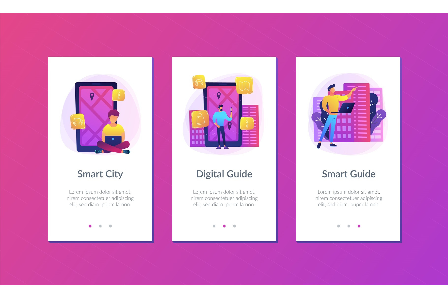 Digital city guide and smart city, a Technology Illustration by Visual ...