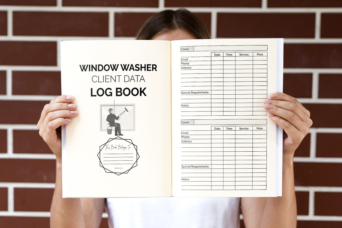 Window Washer Client Data Log Book