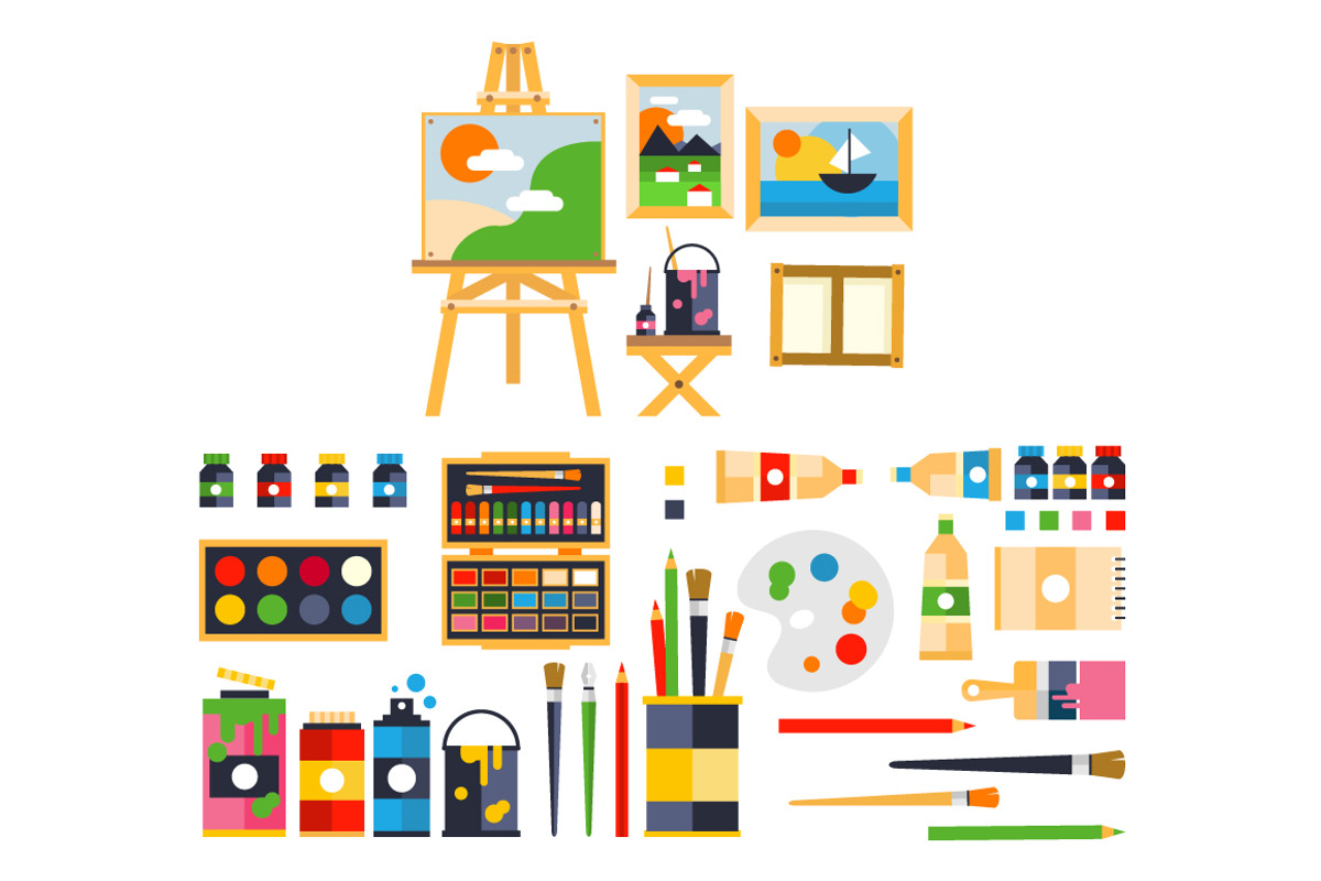 Studio drawing tools, an Object Illustration by TopVectors