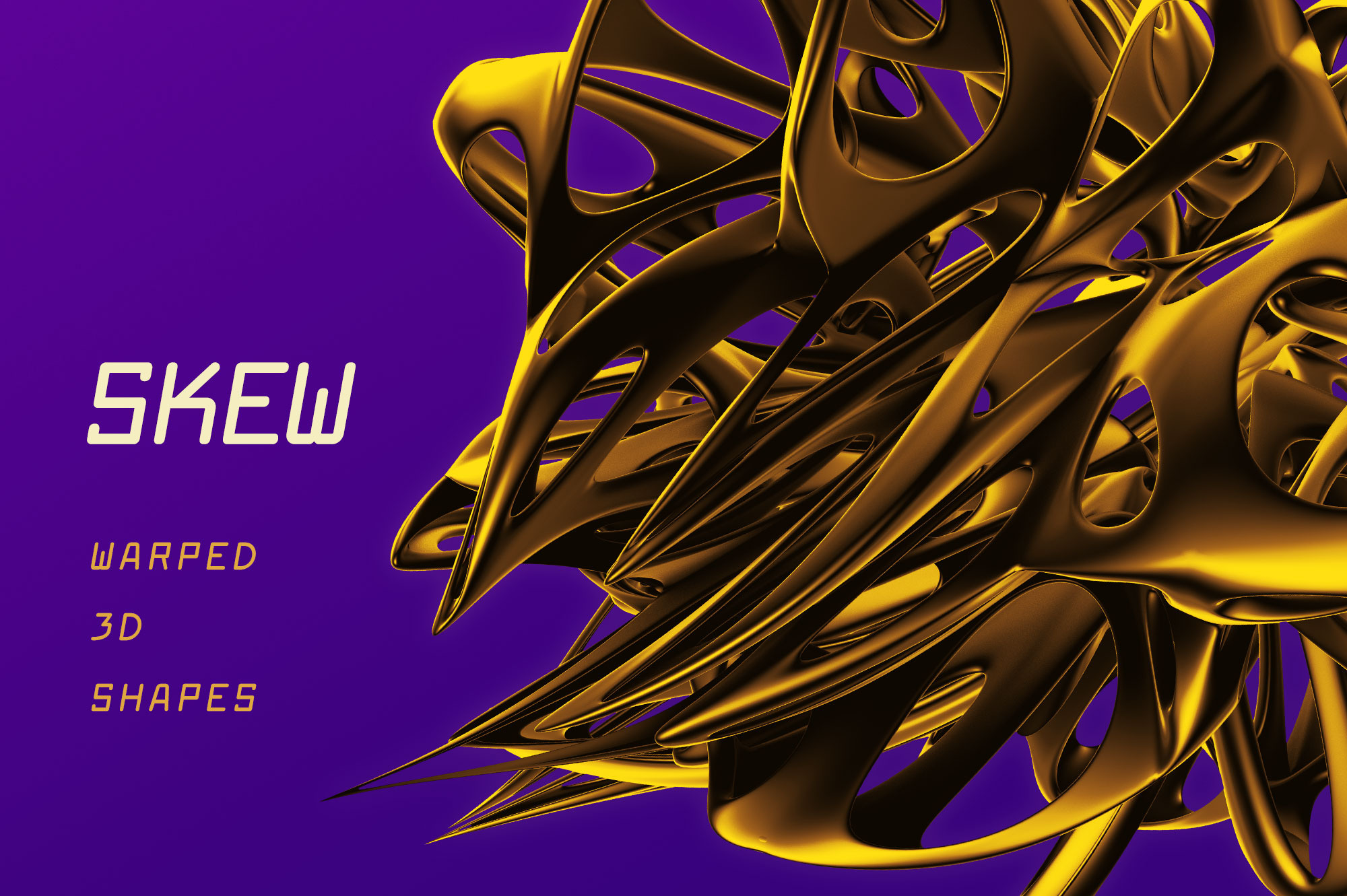 Skew: 105 Warped 3D Shapes, a Texture Graphic by Chroma Supply