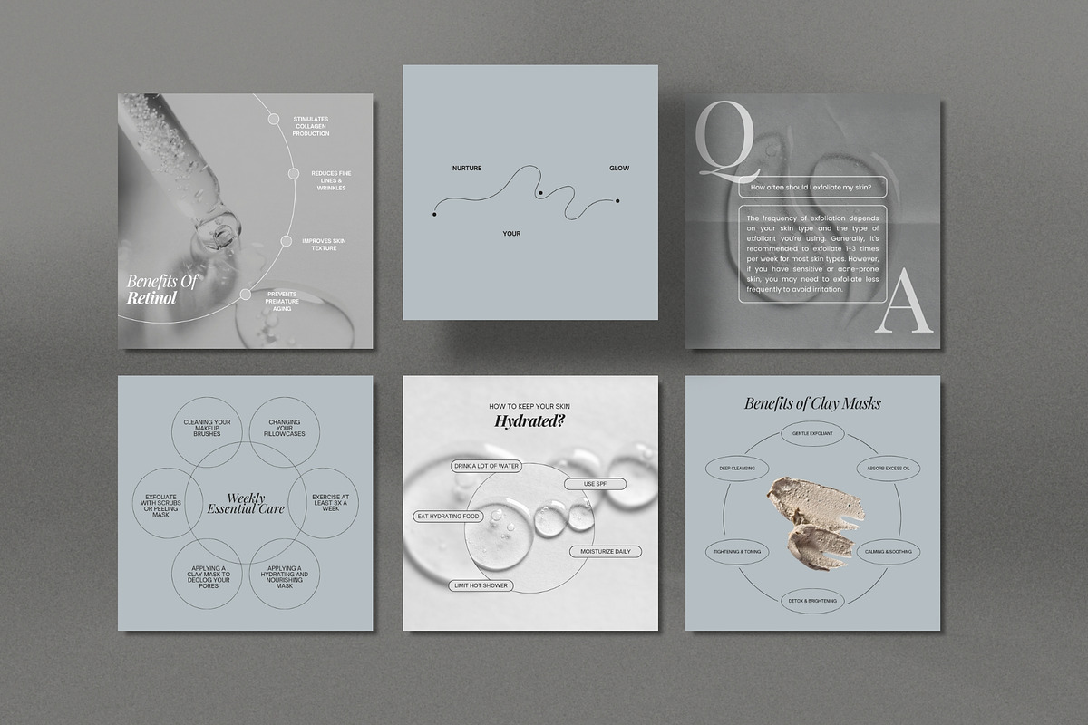 Skincare Instagram Post Template | Creative Market