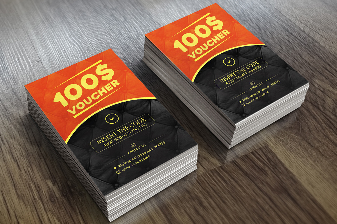 Voucher Card 05, a Card Template by VectorMedia | Creative Market