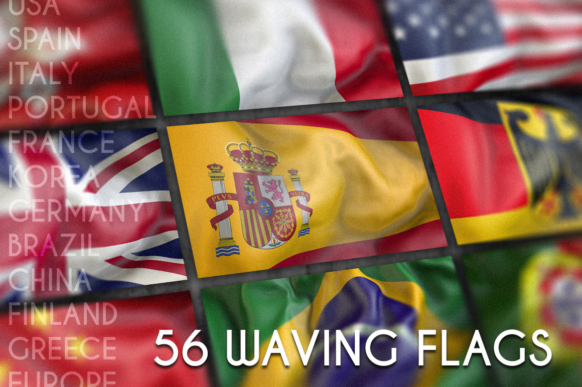 Waving flags, an Illustration by Giordano Aita Graphics