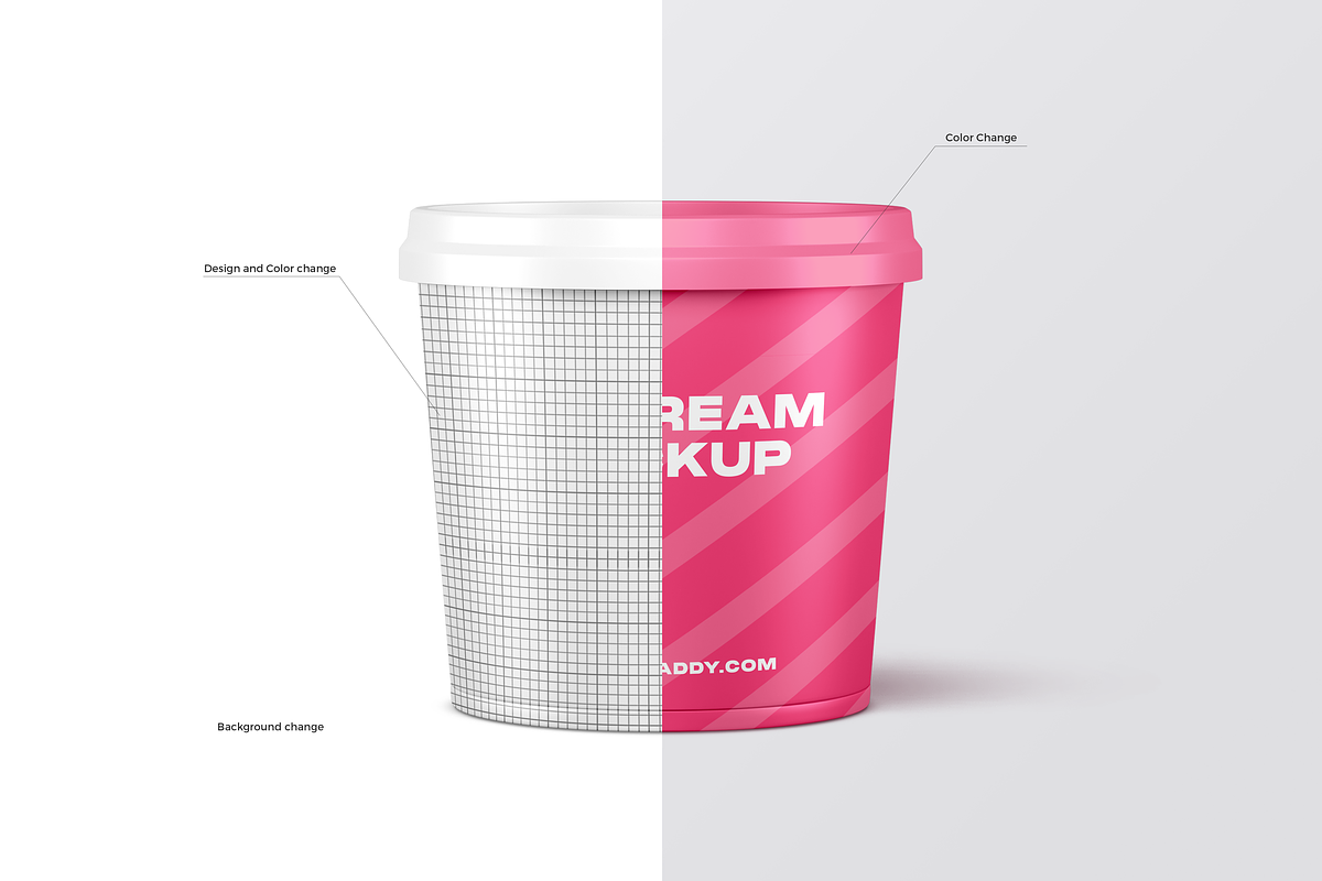 Ice Cream Tub Mockup, a Packaging Mockup by Mockupdaddy