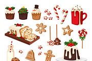 Vector traditional christmas food, a Decorative Illustration by ...