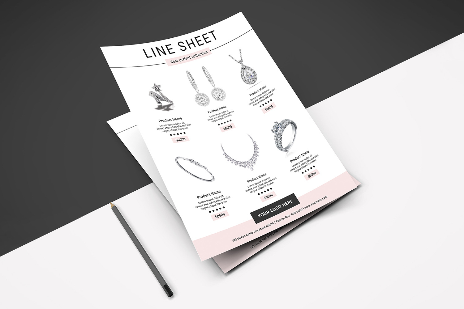 Minimal Line Sheet Flyer V986, a Flyer Template by Template Shop