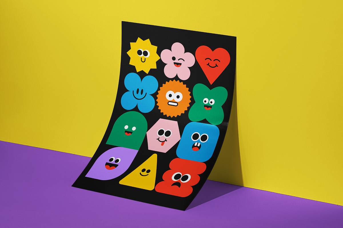 Geometric Faces, an Object Graphic by Léo Alexandre