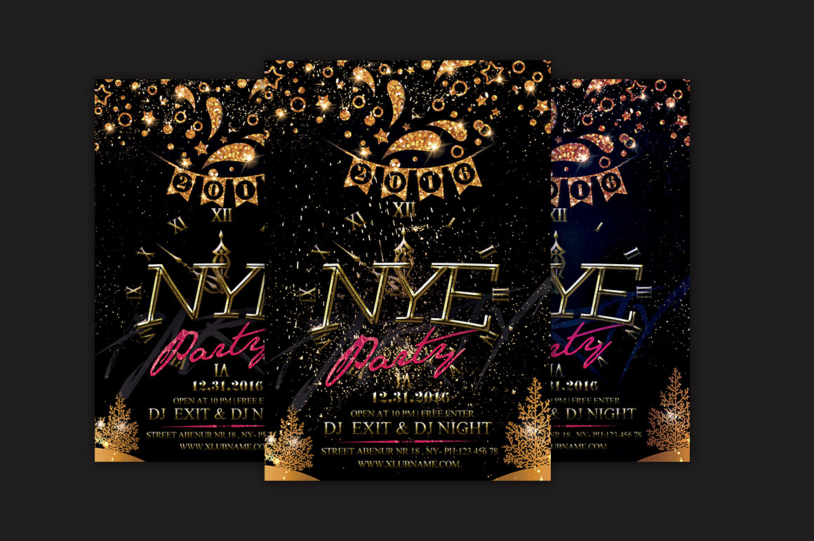 New Year Party Flyer, a Flyer Template by ionescu_stefania