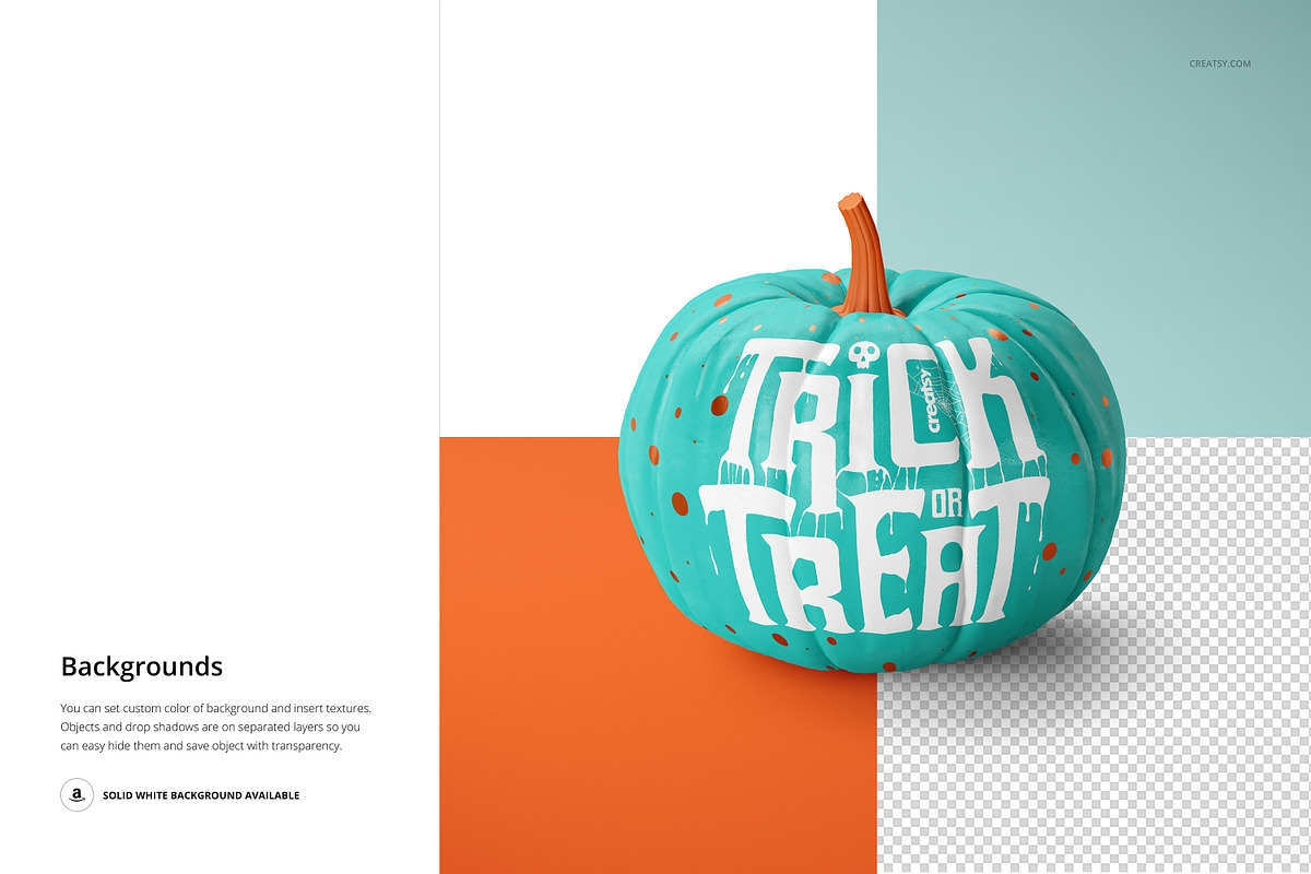 Halloween Pumpkin Mockup Set, a Product Mockup by creatsy2
