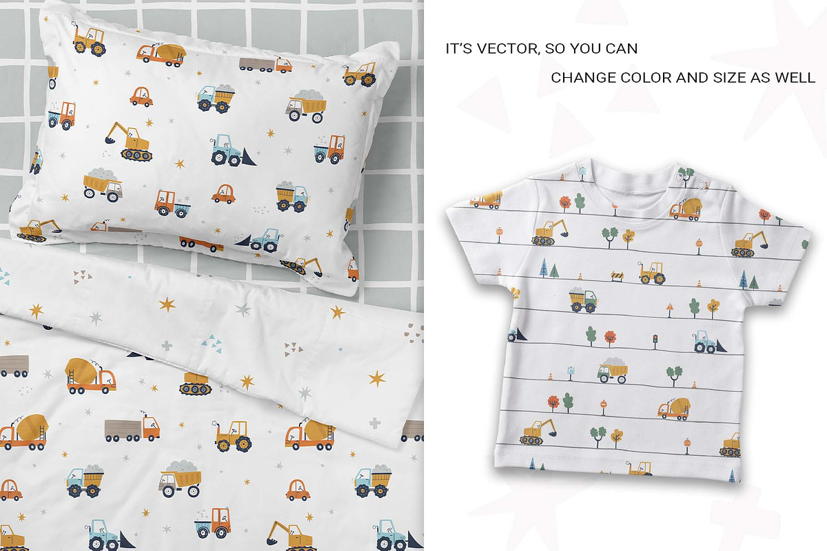 Little Builders Seamless Pattern Set