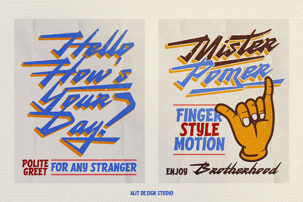 Handrich Typeface, a Script Font by alit design